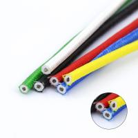 China 1m High Temperature Silicone Wire 0.3mm 1mm 1.5mm 4mm Glass Fiber for sale