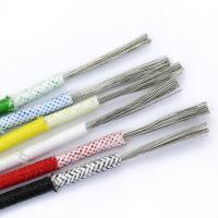 China 1m High Temperature Silicone Wire 0.3mm 1mm 1.5mm 4mm Glass Fiber for sale