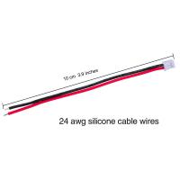 China Ph2.0 Micro 2 Pin 24AWG Silicone Cable Male Female 100mm 150mm for sale