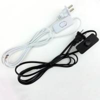 China 1.5m Lamp Extension Cord With Switch 0.5 Wire Core Plug Power Cord Black for sale