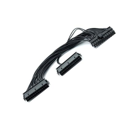China Atx Motherboard 24 Pin Dual PSU Splitter Cable Wire Harness Adapter For Mining for sale