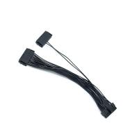 China Atx Motherboard 24 Pin Dual PSU Splitter Cable Wire Harness Adapter For Mining for sale