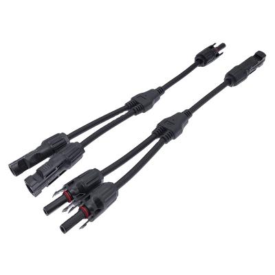 China MC4 Solar Photovoltaic Cable 2 Branch Y Type 3 Way Plug ISO9001 VGA for sale