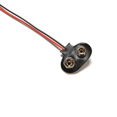 China Experimental 9V Battery Snap Connector Wire Harness 18cm Rubber Soft Shell for sale