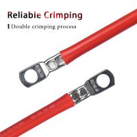 China UPS Power 8 AWG Battery Wire 80cm 100cm M8 Terminal With Crimping And Soldering Lug for sale