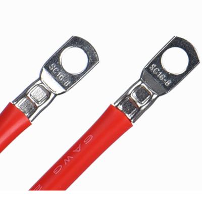 China 10AWG Battery Terminal Cables 20cm 30cm 40cm Super Soft Silicone With Lug for sale