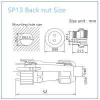 China SP13 IP68 Industrial Electrical Connector Waterproof thermoplastic PPS Insulator for sale