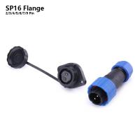 China SP16 IP68 2 Pin Waterproof Connector Plug Socket PA66 Male And Female 5 Pin 9 Pin for sale