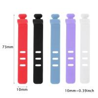 China 1.5mm-2.0mm Oval Silicone Self Gripping Cable Ties 6.5cm 7.4cm for sale