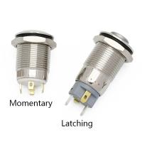 China 3V 5V 12V 24V Industrial Electrical Connector Metal Push Button Light Switch 12mm for sale