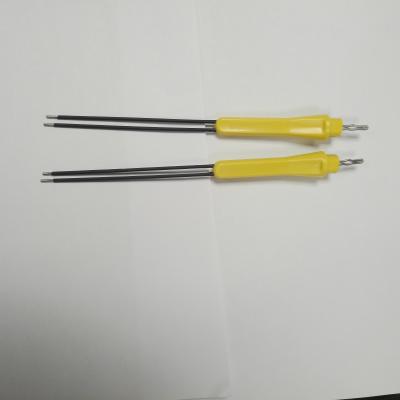 China 304 Stainless Steel Bipolar Needle Electrode with Anti-Slip Plastic Handle for Medical Surgical Procedures for sale