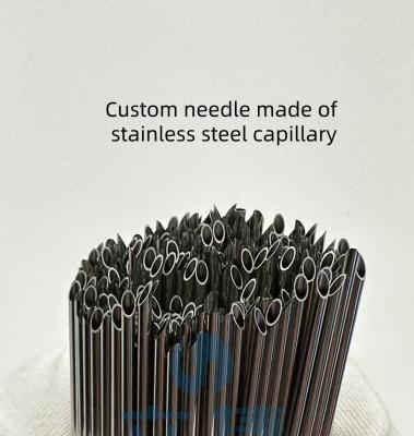 China Custom 304 Stainless Steel Cannula Needle with Sandblasted Finish and Laser Scale Marking 0.2-2.0mm OD for sale