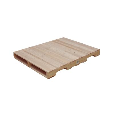 China Poplar Wood Full Deck Four Way Wooden Pallet Industrial Wood Pallets 1220mm for sale