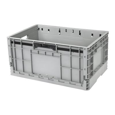 China Blue Gray Custom Foldable Boxes Injection Molding Collapsible Crates For Storage for sale