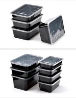 China Heat Resistant Plastic Packing Boxes Takeout Food Microwave Container‌ With Lids PP for sale