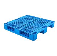 China Steel Pipe Reinforced Plastic Skids Pallet 2T Weight Capacity Collapsible Pallet Blue 1.2M for sale