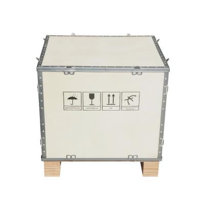 China Steel Edged Wooden Crate Packing For Shipping 0.3ton To 1.5ton Load Flat Pack for sale