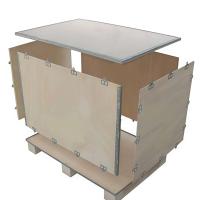 China Packaging Wooden Box Packing ISPM 15 Steel Buckle Box Foldable For Export Packaging for sale