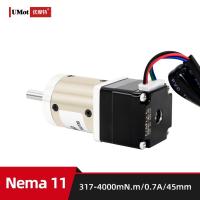China Nema11 Hybrid Stepper Motor With Gearbox 1 369 Ratio 45/52mm Length 95/110mN.m Holding Torque for sale
