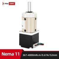 China Nema11 Hybrid Stepper Motor With Gearbox 1 369 Ratio 45/52mm Length 95/110mN.m Holding Torque for sale