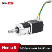 China Nema 8 Micro Planetary Geared Stepper Motor 30/41mm Length 1 369 Reduction Ratio for sale