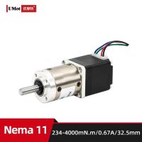 China Umot Nema 11 Planetary Geared Stepper Motor 1 369 Ratio 0.8/0.67/0.7/0.67A 25/70/75/110mN.m for sale