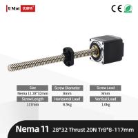 China High Temperature Rise Nema 8/11/14/17/23 Micro Lead Screw Linear Actuator Stepper Motor for sale