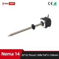 China Micro High Precision Hybrid Threaded Rod Nema 14 Linear Stepper Motor for 3D Printer Sale for sale
