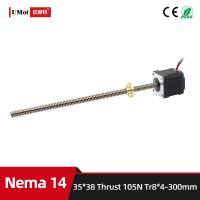 China Micro High Precision Hybrid Threaded Rod Nema 14 Linear Stepper Motor for 3D Printer Sale for sale