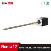 China 42x42mm Hybrid Nema 17 Stepper Motor with Lead Screw and Linear Motion Control System for sale