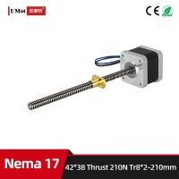 China 2 Phase 42mm Threaded Rod Nema 17 Stepper Motor with High Temperature Resistance for sale