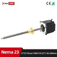 China 55/76mm Nema 23 Micro Lead Screw Linear Stepper Motor With 1300/1900mN.m Holding Torque for sale