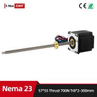 China Nema 23 Hybrid Linear Stepper Motor Actuator 1300/1900mN.m Lead Screw Holding Torque for sale