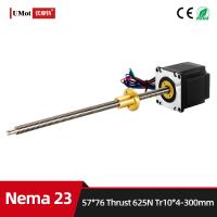 China Nema 23 Hybrid Linear Stepper Motor Actuator 1300/1900mN.m Lead Screw Holding Torque for sale