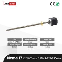 China Hybrid Nema 17 Linear Lead Screw Stepper Motor with 380/320/400/520mN.m Holding Torque for sale