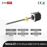 China 1300/1900mN.m Nema 23 Micro Screw Shaft Linear Stepper Motor With Lead Screw For 3d Printer Length 55/76mm for sale