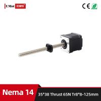 China Customized Threaded Rod Micro Hybrid Nema 14 Stepper Motor for Scientific Research for sale