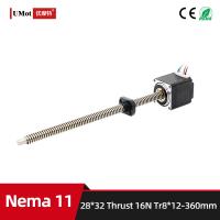 China Customized 28mm Hybrid Nema 11 Micro Linear Actuator Stepper Motor With Lead Screw for sale