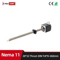 China 15-45g.cm2 Rotor Inertia Nema 11 Micro Linear Actuator Stepper Motor With Lead Screw for sale