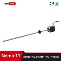 China 15-45g.cm2 Rotor Inertia Nema 11 Micro Linear Actuator Stepper Motor With Lead Screw for sale