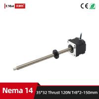 China High Torque Nema 14 Linear Stepping Motor With 4 Leads Hybrid For Micro Linear Screw for sale