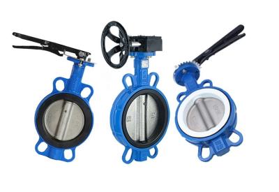 China Seris 13 Wafer Type DI Butterfly Valve Lever Opreation for sale