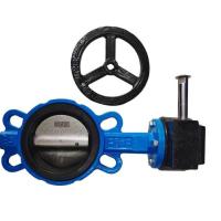 China Ductile Iron Wafer Type Butterfly Valve Gearbox SS Disc for sale