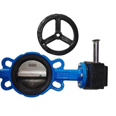 China Ductile Iron Wafer Type Butterfly Valve Gearbox SS Disc for sale