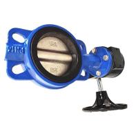 China Ductile Iron Wafer Type Butterfly Valve Gearbox SS Disc for sale