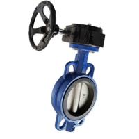 China Ductile Iron Wafer Type Butterfly Valve Gearbox SS Disc for sale