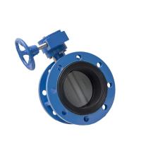 China Double Flange Butterfly Valve Gearbox Operated Ductile Iron for sale