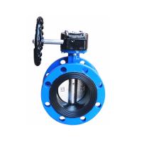 China Ductile Iron Soft Sealing Double Flange Butterfly Valve for sale