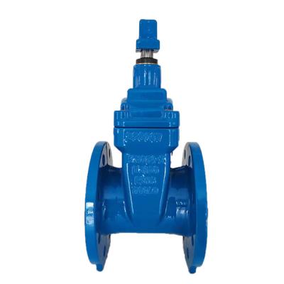 China Ductile DIN-F4 Non Rising Stem Resilient Seated Gate Valve PN10/16 Nut Type Iron Square Cap DN50-DN300 for sale