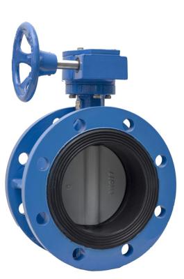 China 100mm Concentric Water Butterfly Valve Double Flange Type for sale